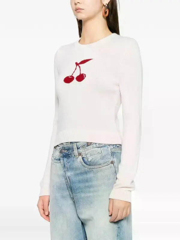 Cynthia Rowley Intarsia Cropped Sweater
