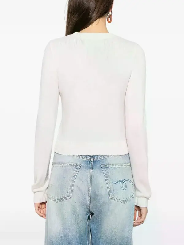 Cynthia Rowley Intarsia Cropped Sweater