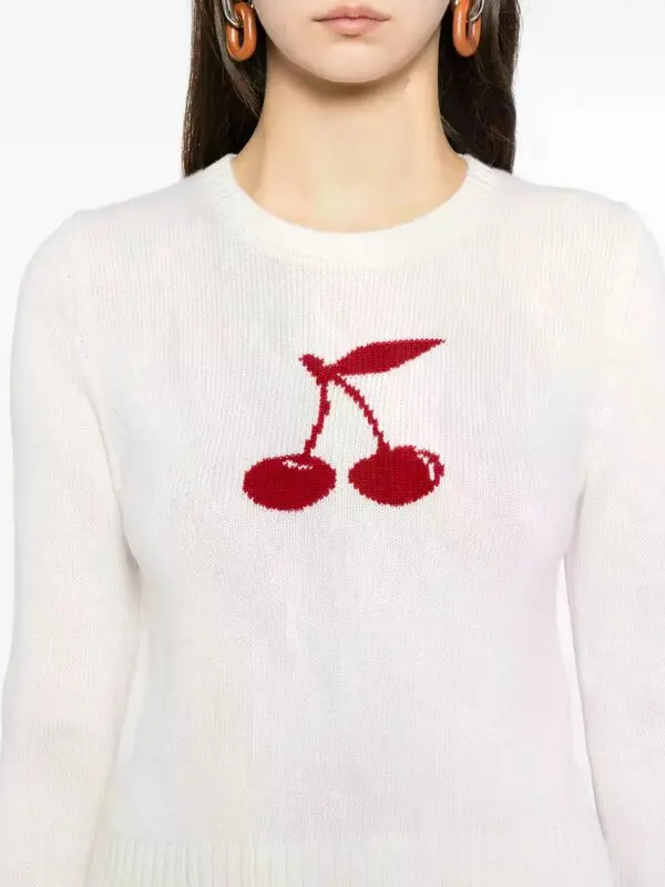 Cynthia Rowley Intarsia Cropped Sweater