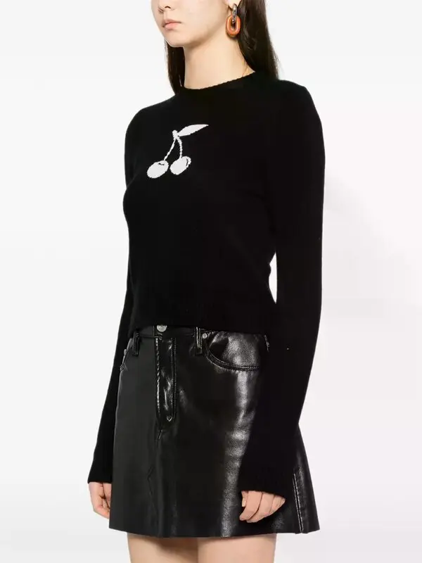 Cynthia Rowley Intarsia Cropped Jumper
