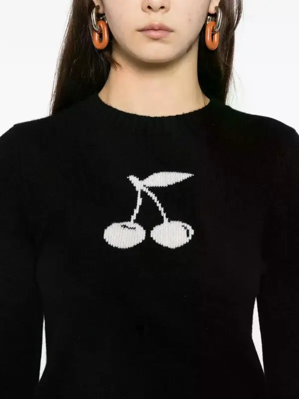 Cynthia Rowley Intarsia Cropped Jumper