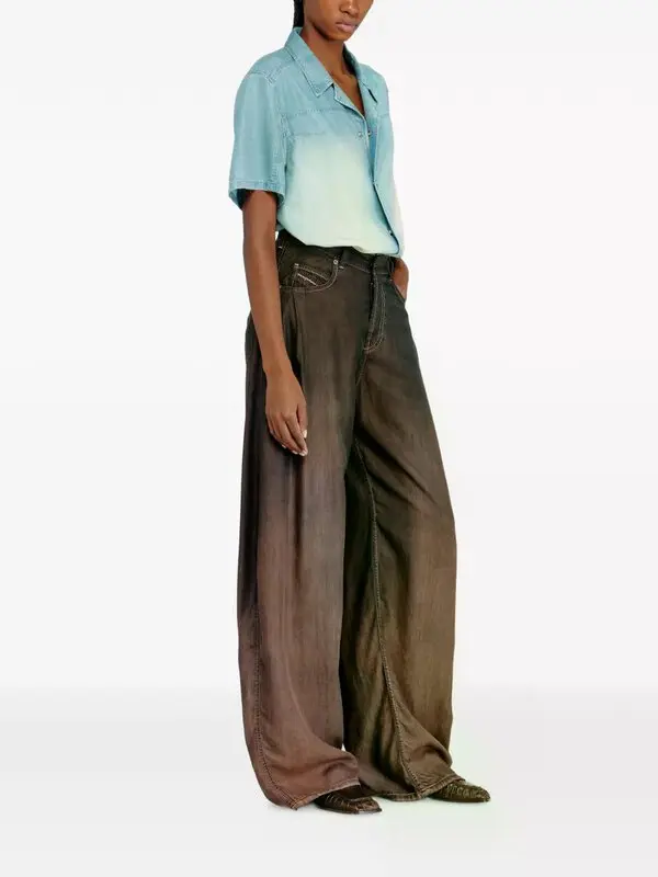 DIESEL® 1987 D-khelz Wide Leg Jeans - Brown