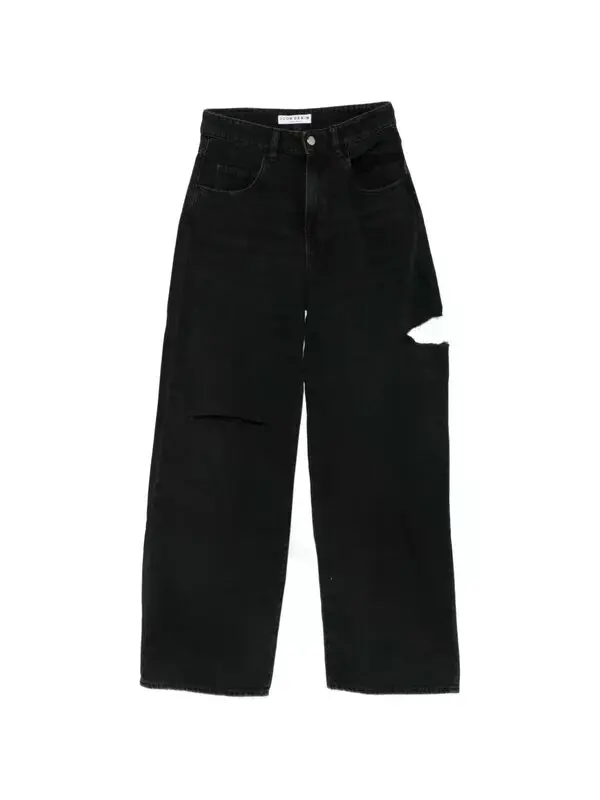 ICON DENIM LOS ANGELES Poppy Ripped Wide Leg Jeans