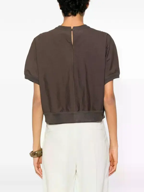 Brunello Cucinelli Sequin-embellished Embroidered Crewneck Top