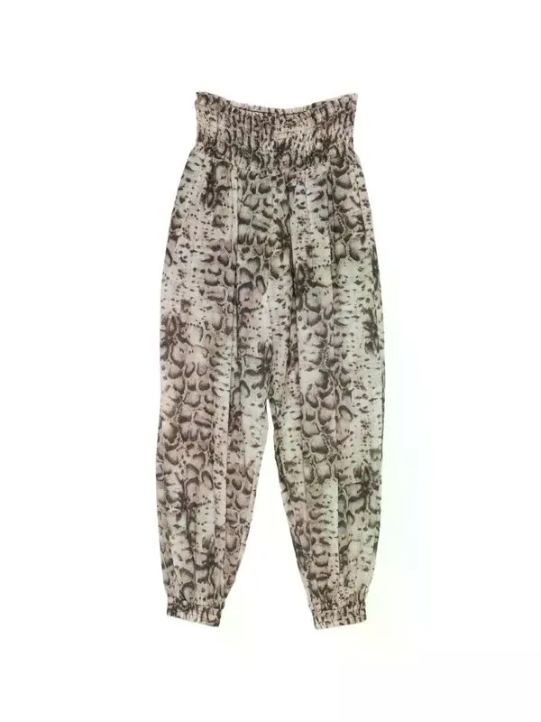 Pinko Wide-leg Snake Print Trousers - Neutrals