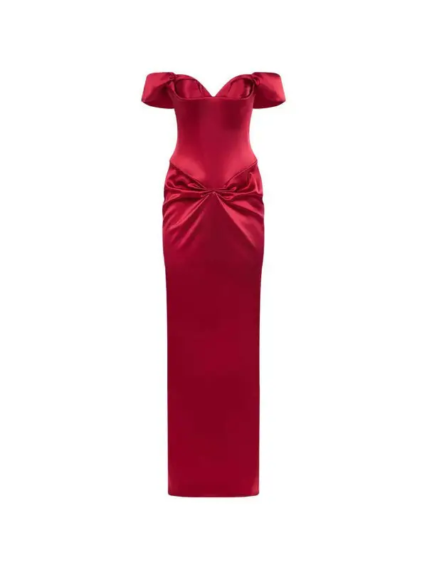ARAFTU Arafatu Off-the-shoulder Satin Gown