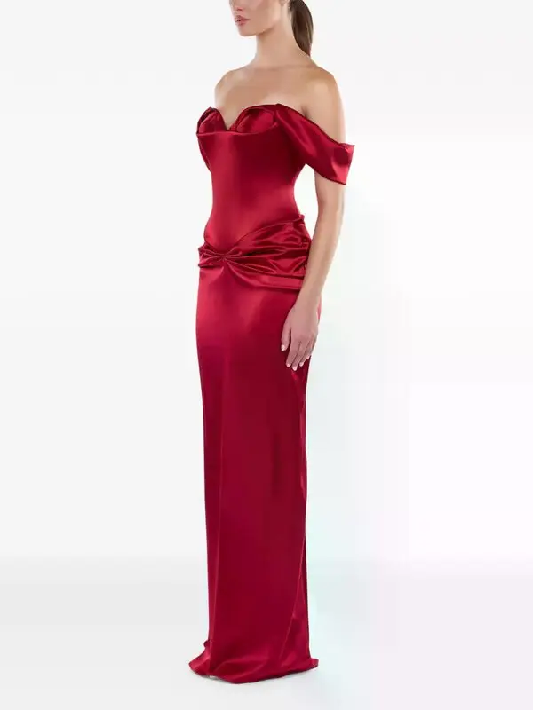 ARAFTU Arafatu Off-the-shoulder Satin Gown