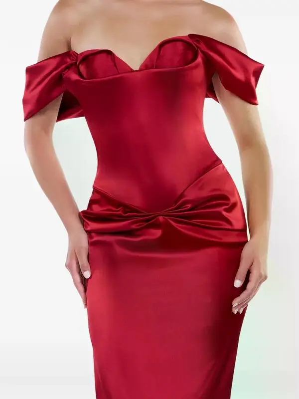 ARAFTU Arafatu Off-the-shoulder Satin Gown