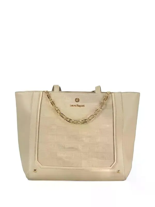 LAURA BIAGIOTTI Logo-plaque Tote Bag - Neutrals