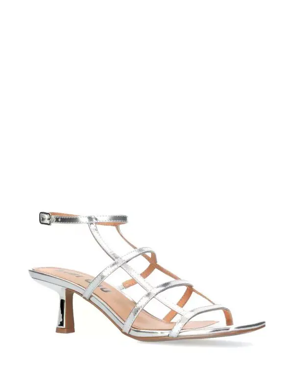BIBI LOU Tone Multi-strap Kitten Heel Sandals