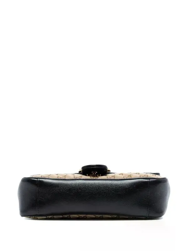 Gucci Gg Marmont Matelassé Diagonal Gg Canvas Shoulder Bag - Neutrals