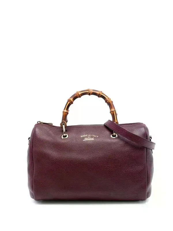 Gucci Medium Bamboo Shopper Boston Bag - Red