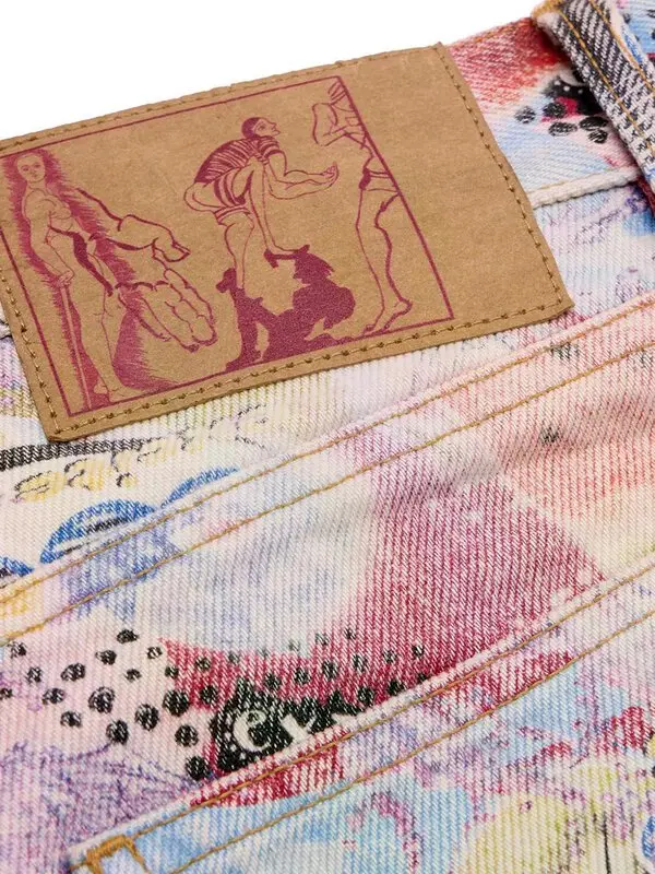 Martine Rose Printed Five-pocket Jeans