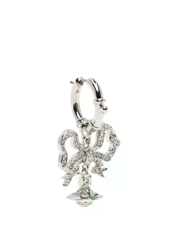 VIVIENNE WESTWOOD Florindella Orb-pendant Hoop Earrings - Silver