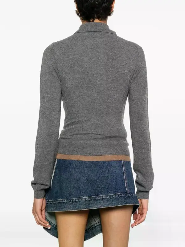 AUGUST BARRON Layered-design Buttoned Cardigan