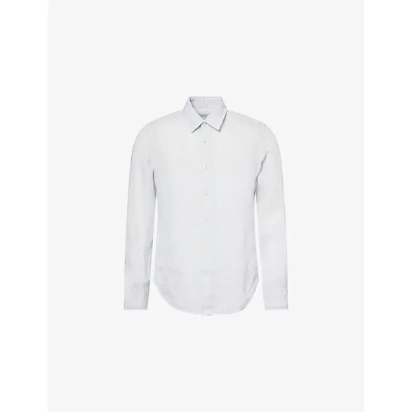 120% Lino Long-sleeve Contemporary Fit Linen Shirt