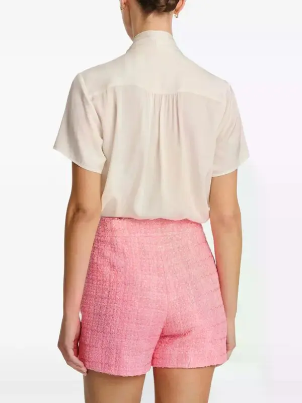 WEILL Tweed Shorts With Faux Pearl Buttons