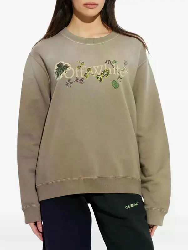 Off-White Floral-print Logo Sweatshirt