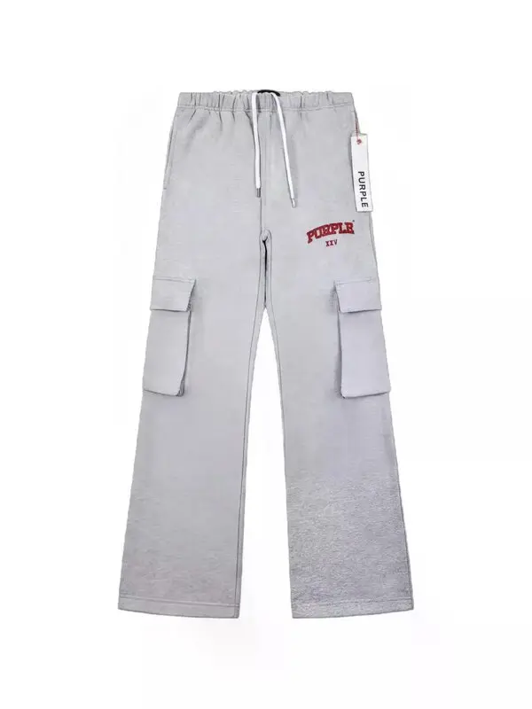 PURPLE BRAND Heather Jersey Crackle Cargo Trousers