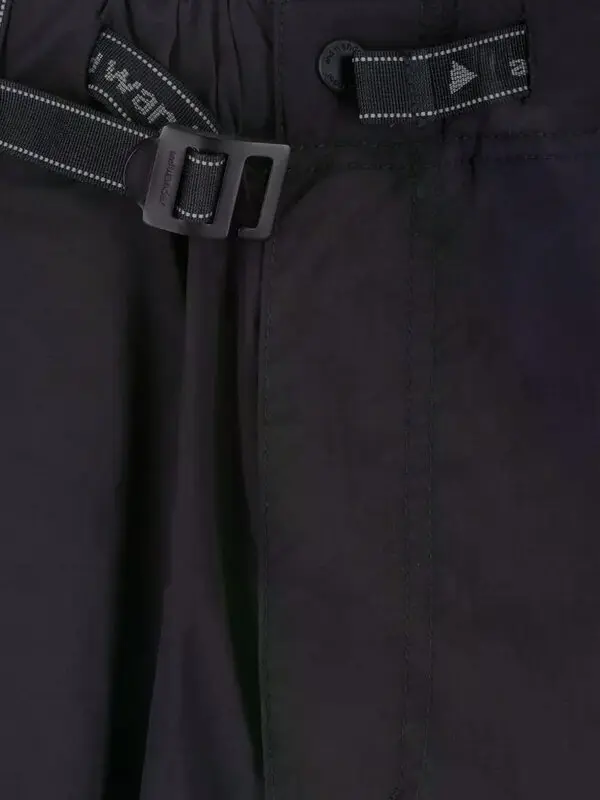 AND WANDER Belted Cargo Shorts - Black