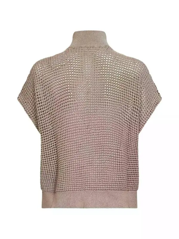 Brunello Cucinelli Sequin-embellished Net-stitch Cardigan - Neutrals