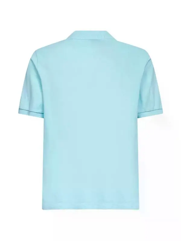 MC2 SAINT BARTH Embroidered-logo Piqué T-shirt - Blue