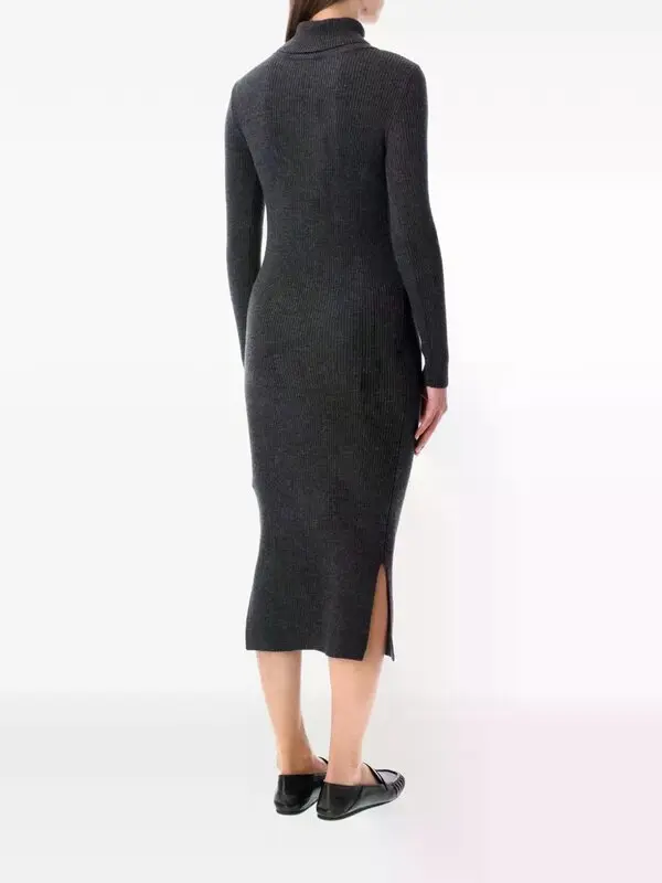 SESSUN Shimalong Ribbed-knit Buttoned Dress