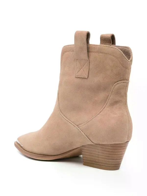 ADRIANNA FERETTI Metal-tip Suede Cowboy Boots