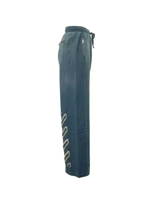 Off-White Arrow Logo-detail Track Pants - Blue