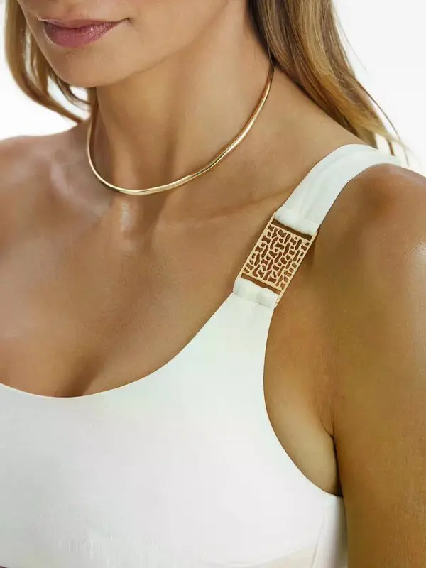 SOFIA ERHAN One-shoulder Embellished Bikini - White