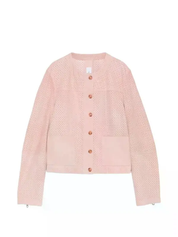 BULLY Perforated Detail Collarless Jacket