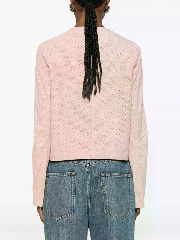 BULLY Perforated Detail Collarless Jacket