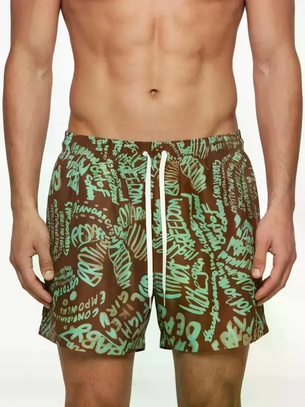 Dsquared2 Graffiti-print Swim Shorts
