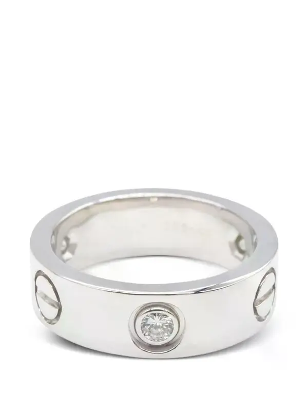 Cartier 2010s Love Diamond Ring - Silver