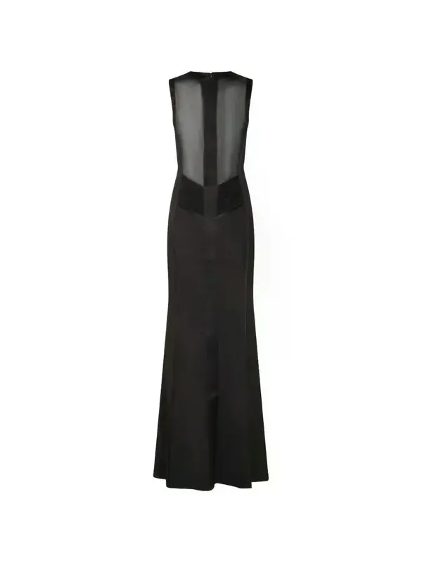 Elisabetta Franchi Lace-insert Ruched Maxi Dress