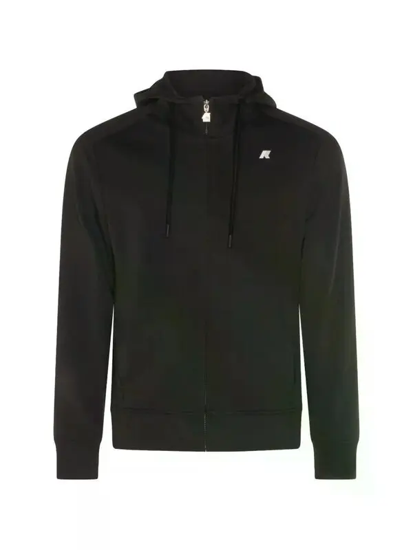 K-WAY Anton Logo-patch Zip-up Hoodie - Black