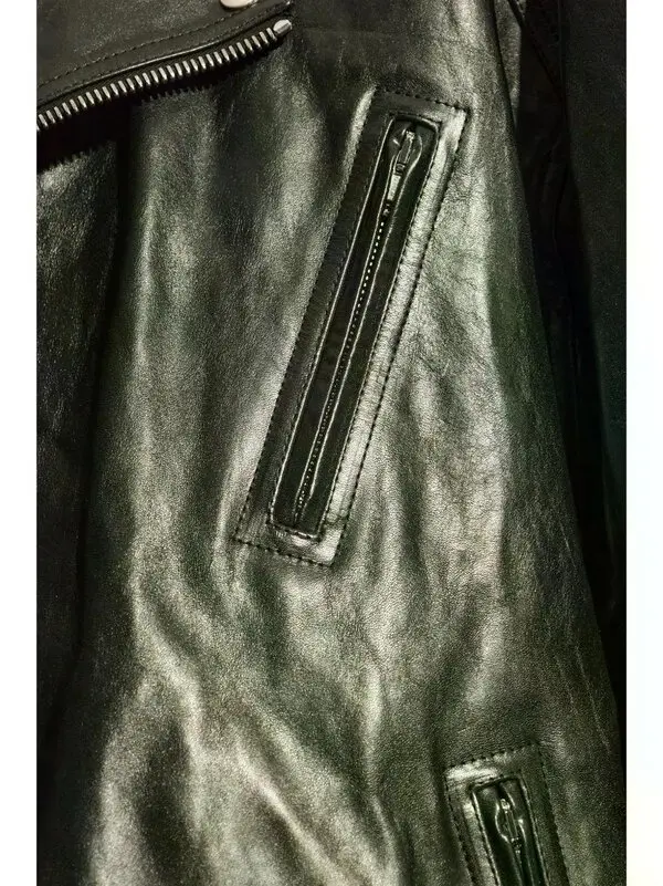 Rick Owens Elongated Biker Jacket In Calf Leather