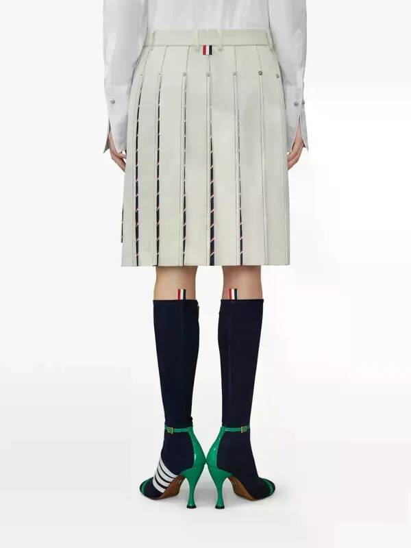 Thom Browne Pleated Striped Skirt
