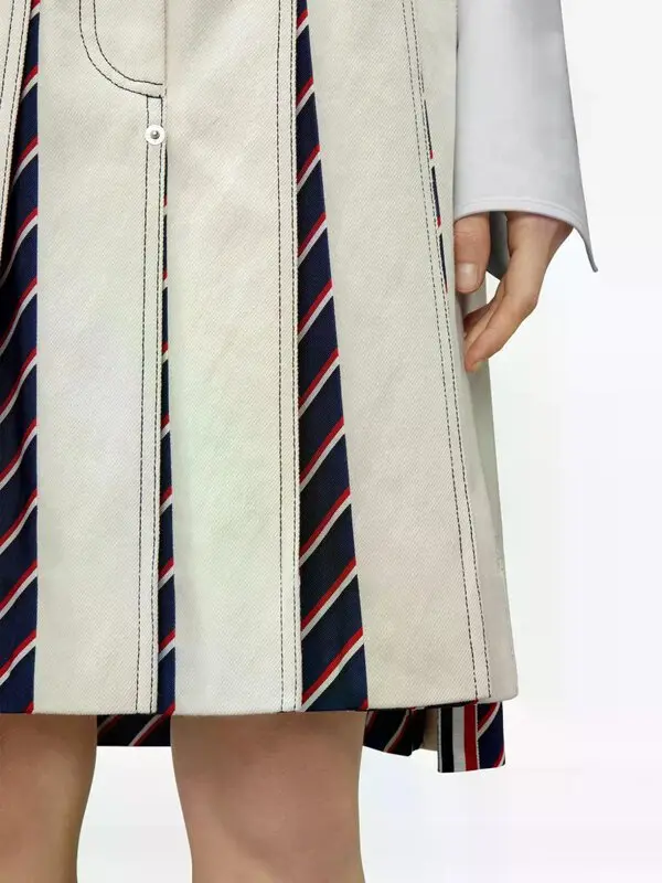 Thom Browne Pleated Striped Skirt