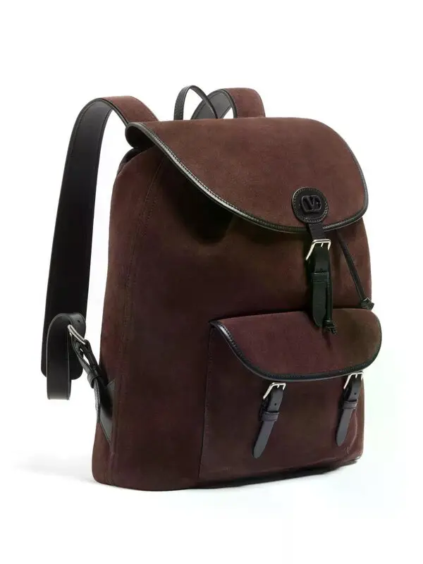 Valentino Garavani Antibes Suede Backpack - Brown