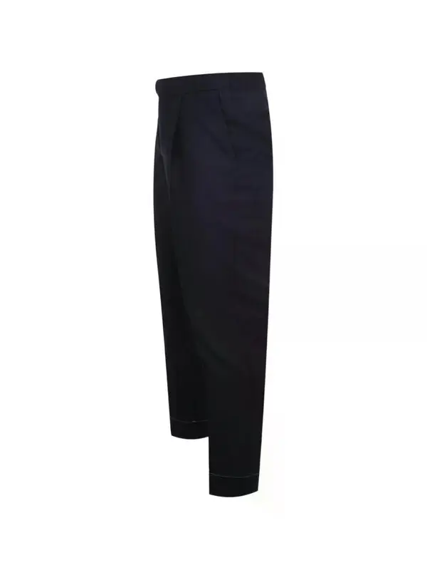 Brioni Melbourne Wool Pleated Trousers - Blue