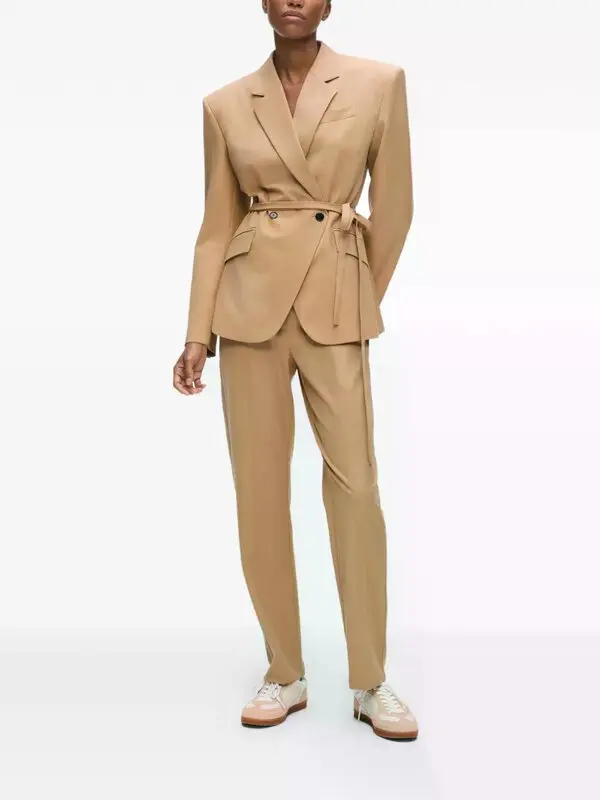 Karl Lagerfeld Double-breasted Tie-waist Blazer