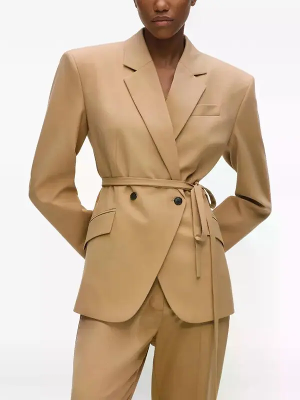 Karl Lagerfeld Double-breasted Tie-waist Blazer