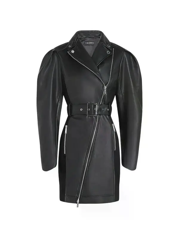 Karl Lagerfeld Mini Belted Biker Dress