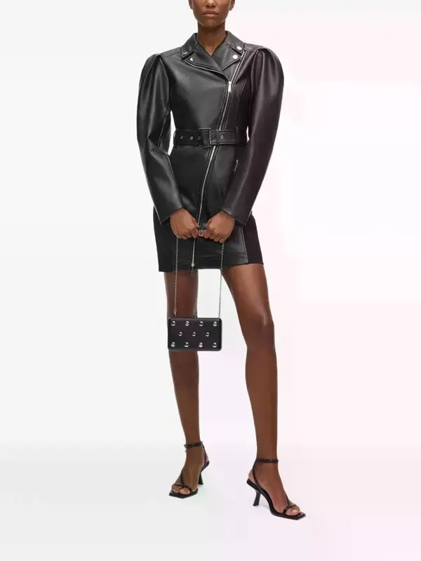 Karl Lagerfeld Mini Belted Biker Dress