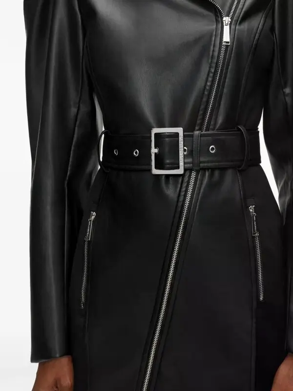Karl Lagerfeld Mini Belted Biker Dress