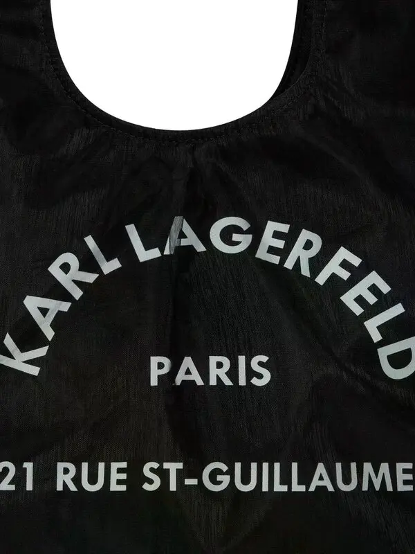 Karl Lagerfeld Rue St-guillaume Sling Mesh Tote Bag - Black