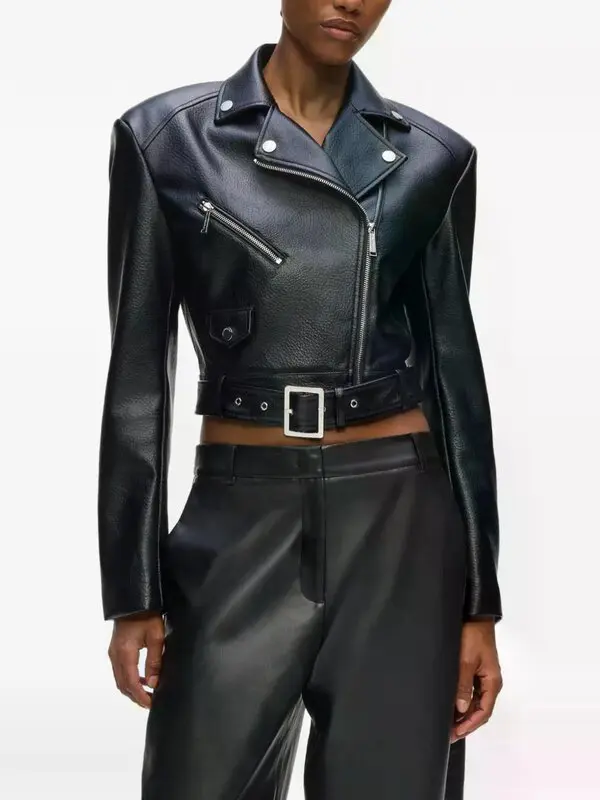 Karl Lagerfeld Belted Biker Jacket