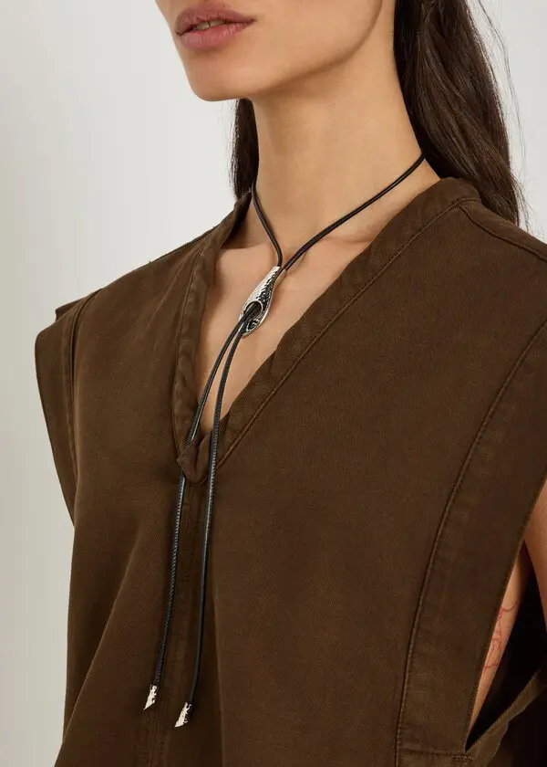 LEMAIRE Snake Bolo Tie Nappa Necklace