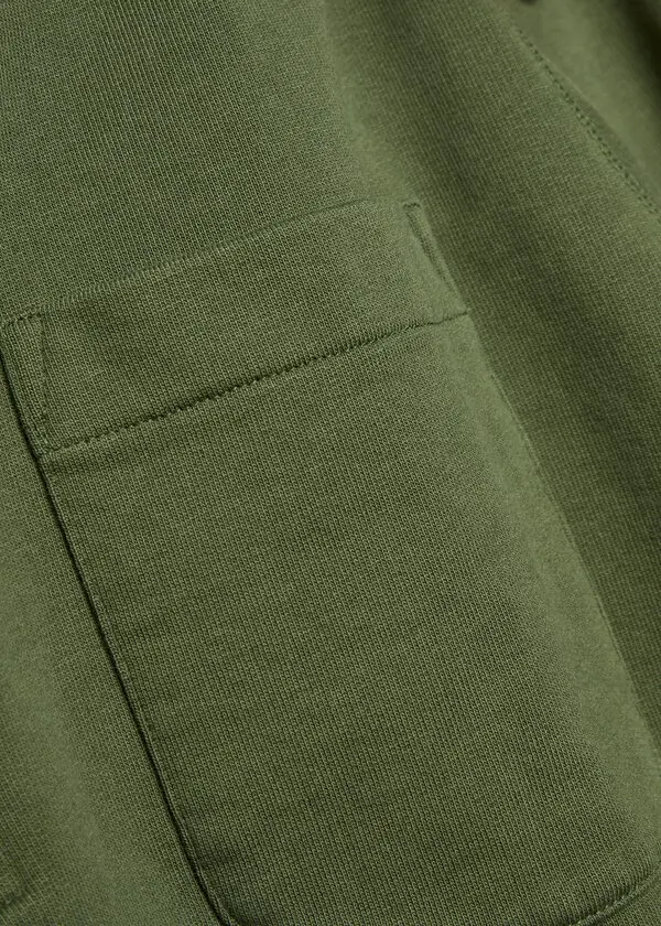 DRAKE'S Cotton Zip-neck Sweatshirt